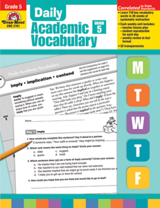 Daily Academic Vocabulary, Grade 5 - Teacher's Edition – SCAIHS