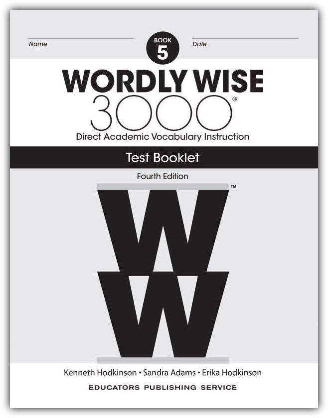 Wordly Wise 3000 Book 5 Test Booklet (4th Ed.) – SCAIHS